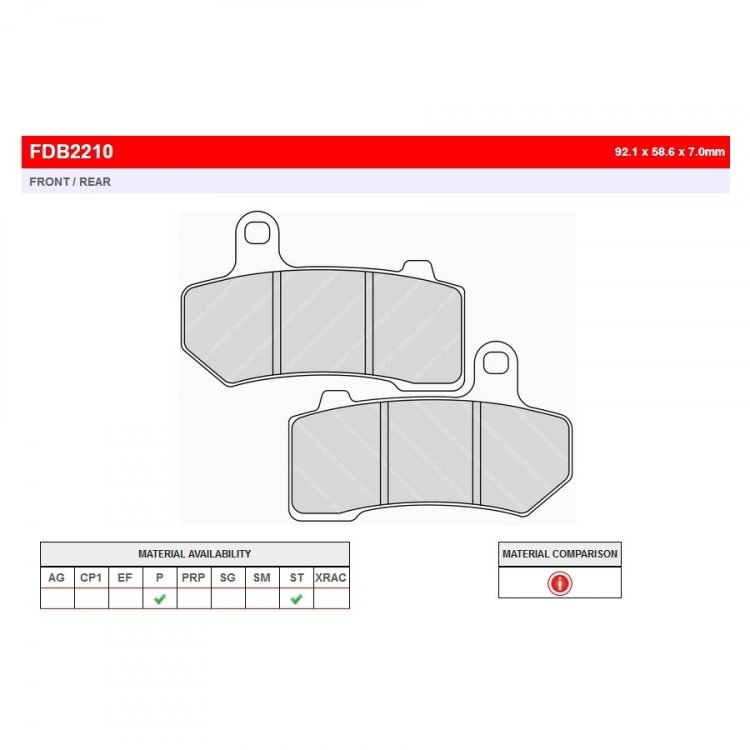 FDB2210ST Ferodo тормозные колодки